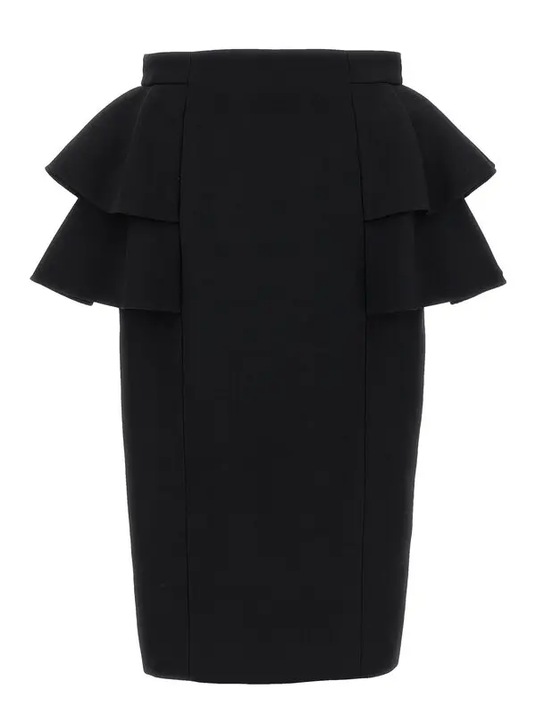 Valentino Garavani Crepe Couture Midi Skirt - Black