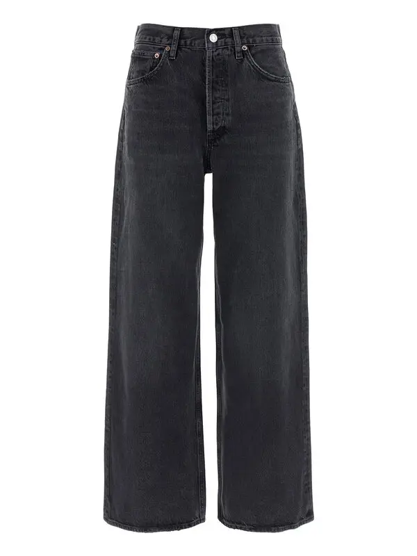 AGOLDE Dame Wide Leg Jeans - Black