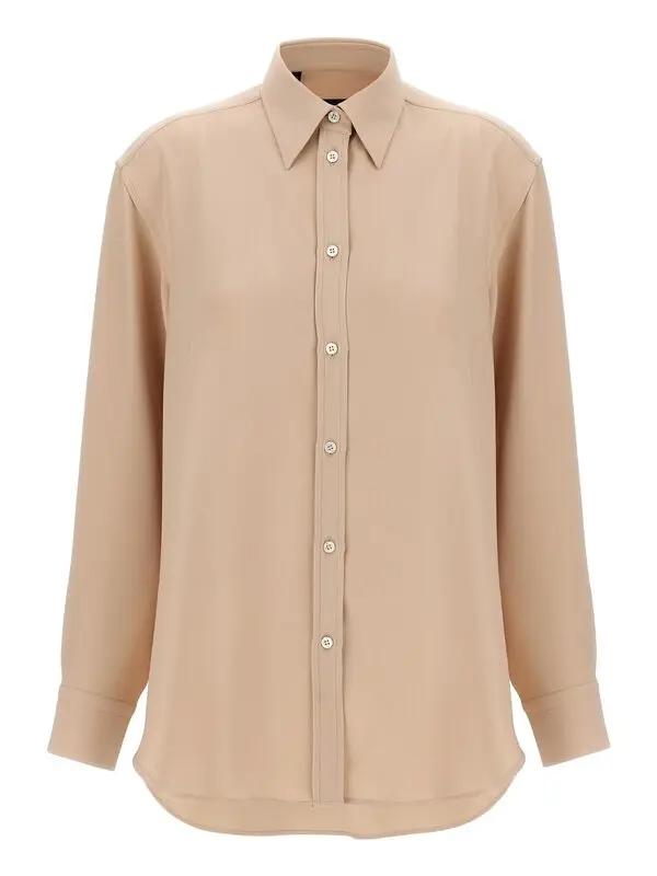 Brioni Cady Silk Shirt - Pink