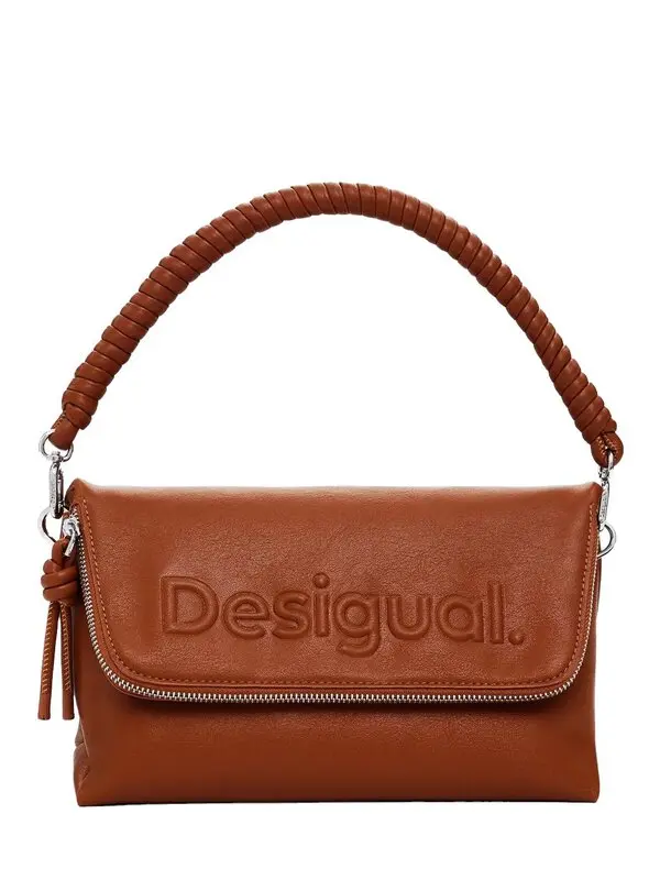 Desigual Faux Leather Shoulder Bag - Camel