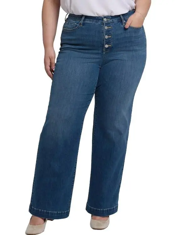 NYDJ Teresa Cool Embrace® Wide Leg Jeans - Costa Brava