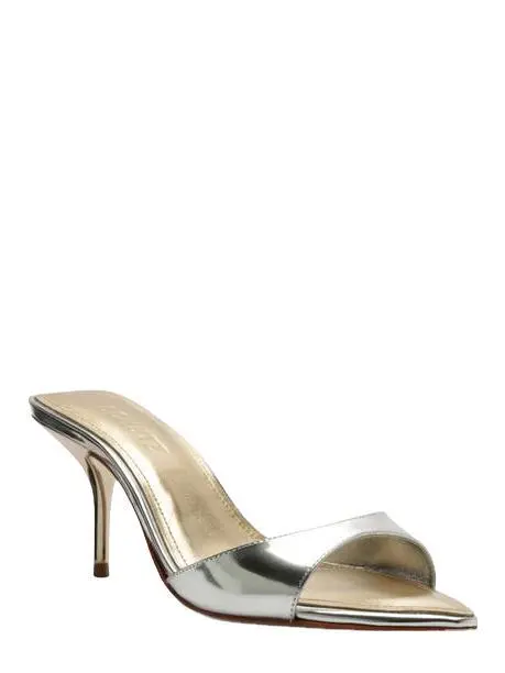Schutz Elodie Pointed Toe Sandal - Silver/gold