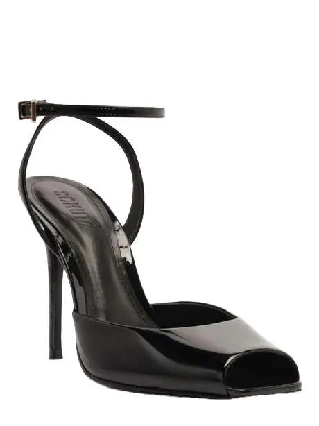 Schutz Estella Ankle Strap Sandal - Black