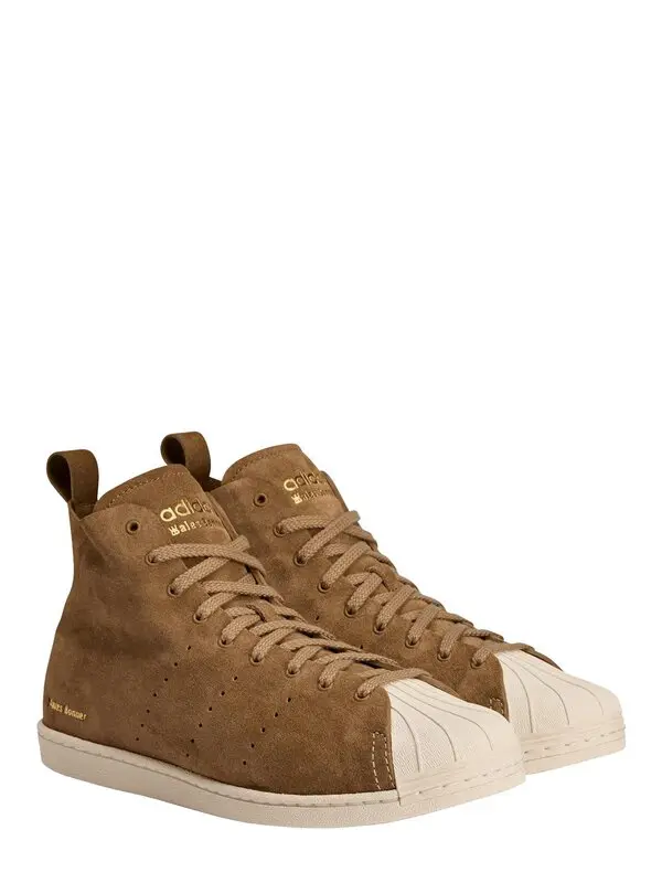 WALES BONNER X ADIDAS Superstar Hi Sneakers - Chalk White/ Night Brown