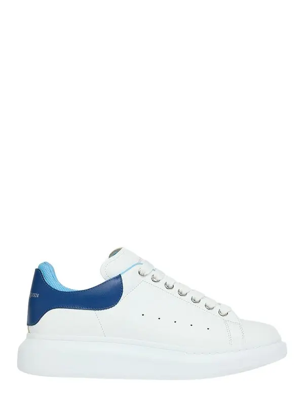 Alexander McQueen Oversized Leather Sneakers - White/blue
