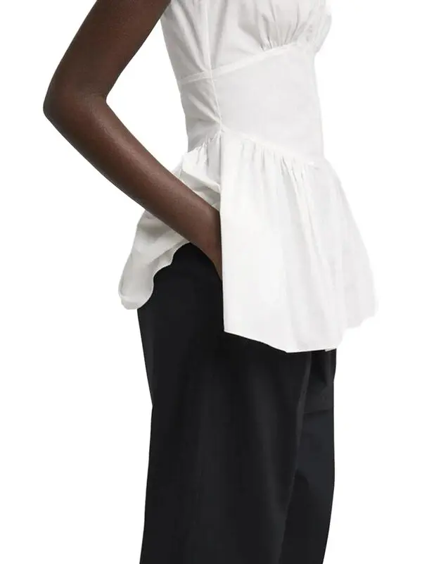Proenza Schouler White Label Barrett Stretch Poplin Pants - Black