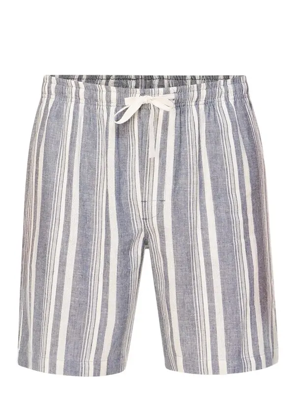 Majestic International Striped Lounge Shorts - Chambray Stripe