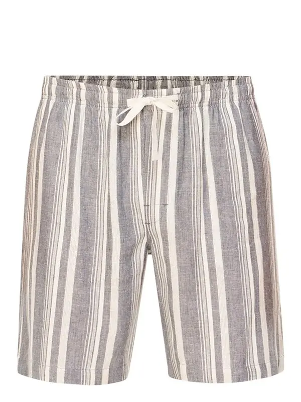 Majestic International Striped Lounge Shorts - Mushroom Stripe