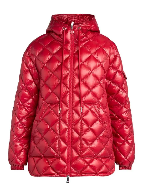 Moncler Short Padded Down Jacket - Medium Red