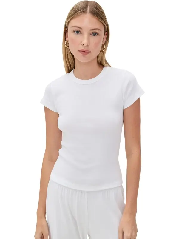 LESET Nando Slim Fit Tee - White
