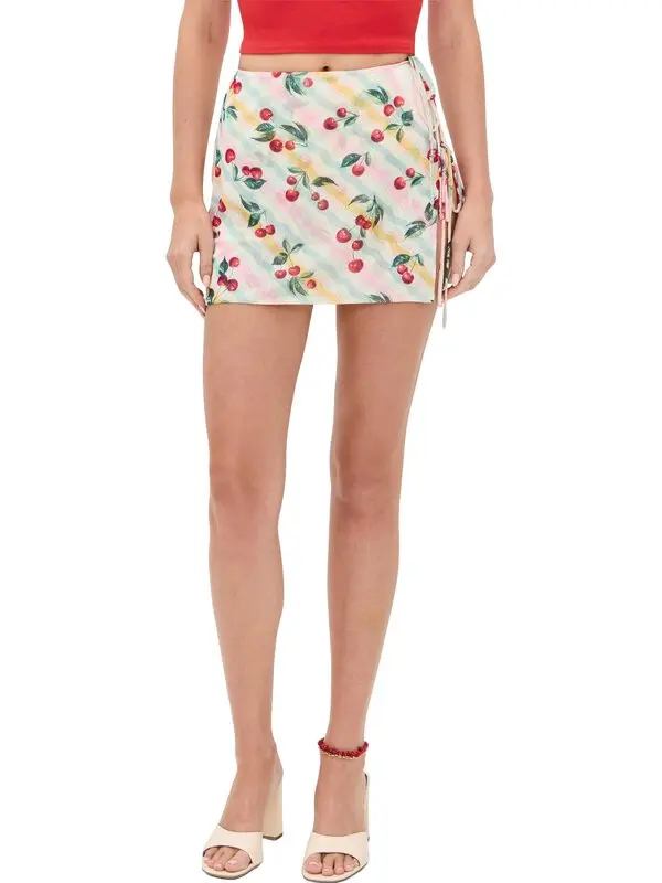 RESA Ollie Printed Mini Skirt - Milkshake