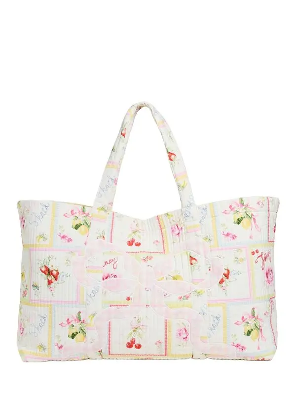 LoveShackFancy Cyndi Tote - Lemon Zest