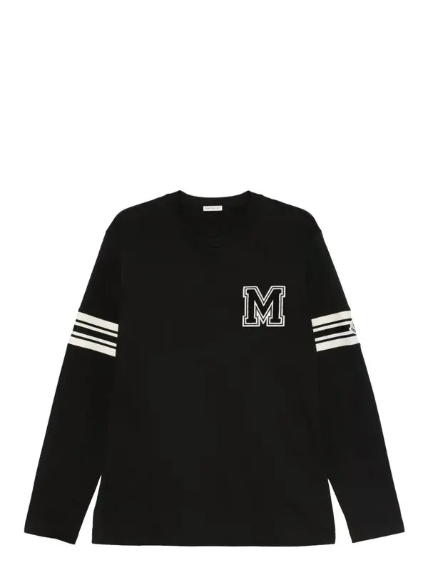 Moncler M-embroidered T-shirt - Black