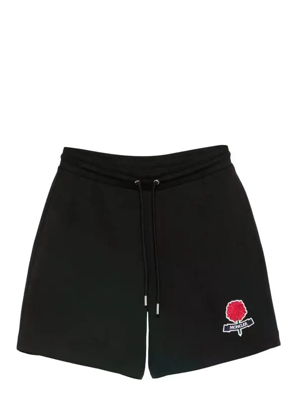 Moncler Logo-embroidered Track Shorts - Black