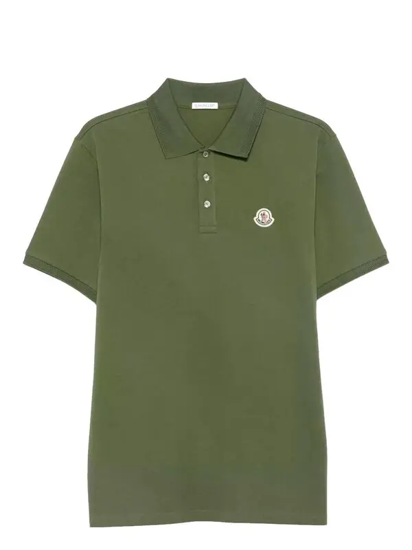Moncler Logo-appliqué Polo Shirt - Green