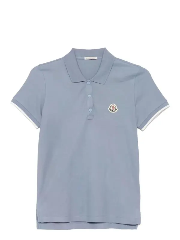 Moncler Knitted Polo Shirt - Blue