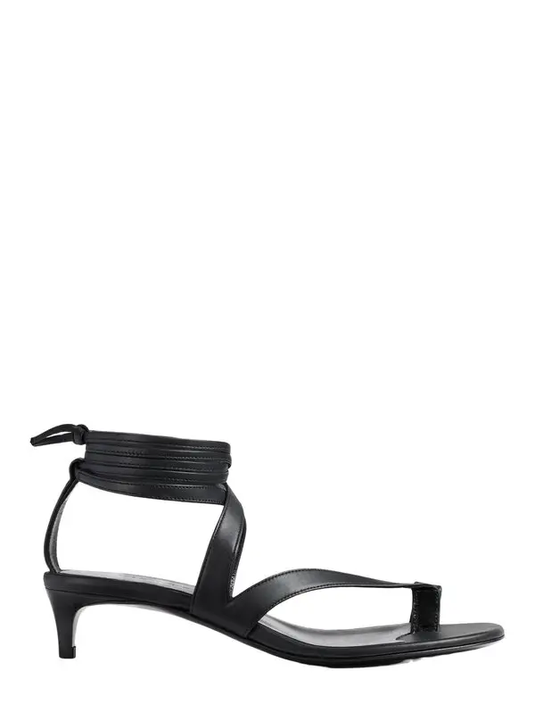 Khaite Aimee Kitten Heel Sandal - Black