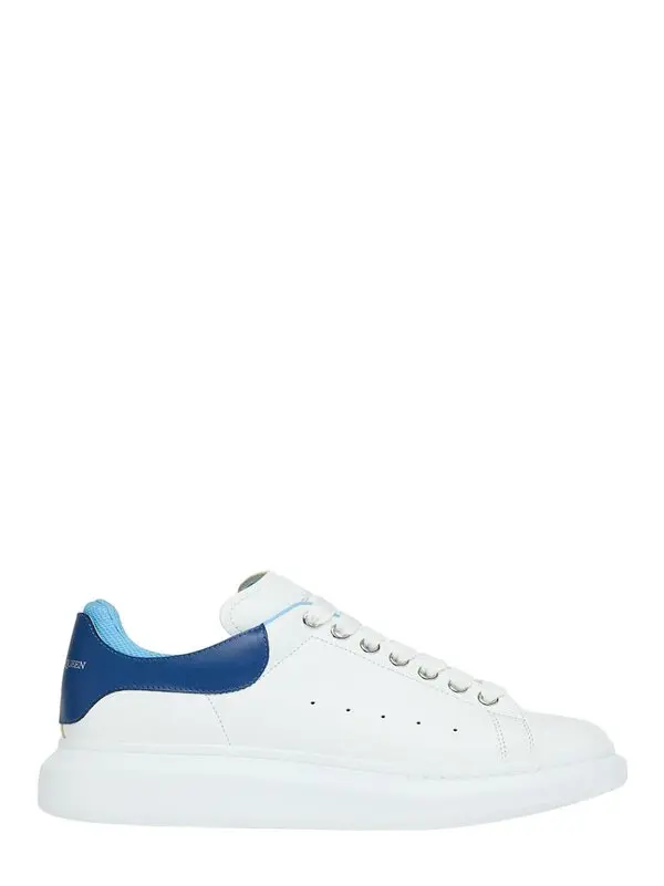 Alexander McQueen Oversized Leather Sneakers - White/blue