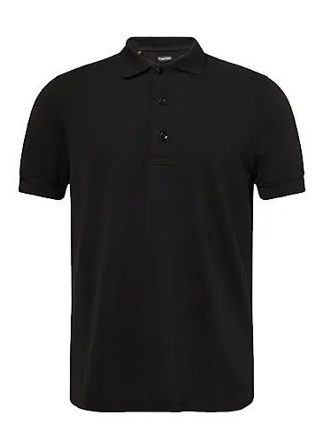 TOM FORD Short-sleeve Lyocell-cotton Piquet Polo Shirt - Black