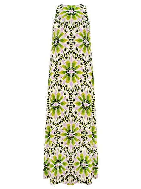 RO&ZO Mosaic Print Maxi Dress - Green