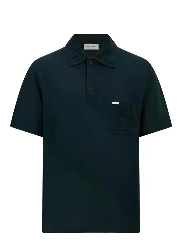 FERRAGAMO V-neck Polo Shirt - Green