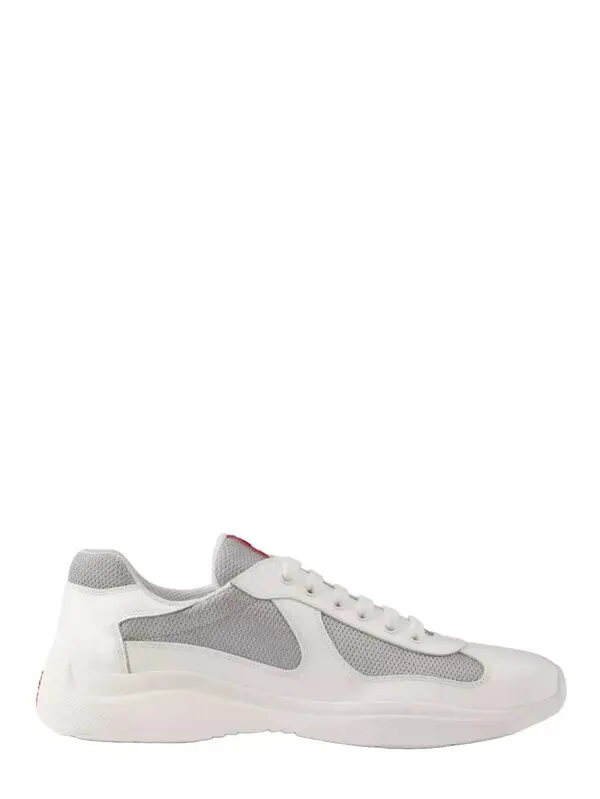 Prada America's Cup Mesh-paneled Sneakers - White