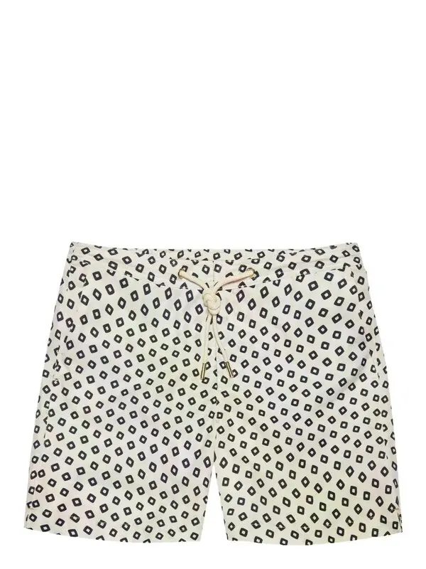 Orlebar Brown Geometric-print Swim Shorts - White