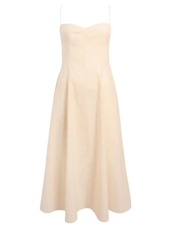 Khaite Isabella Dress With Print - Bone
