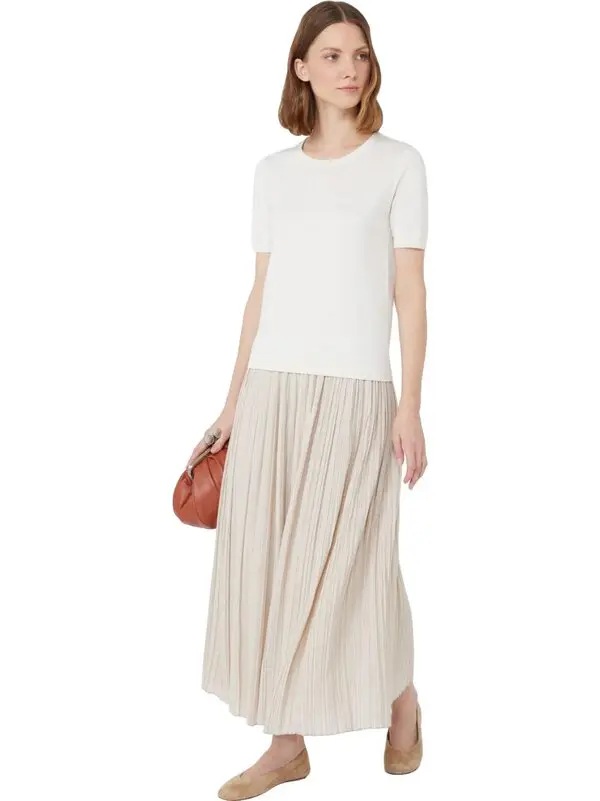 Max Mara Silk And Cotton T-shirt - White