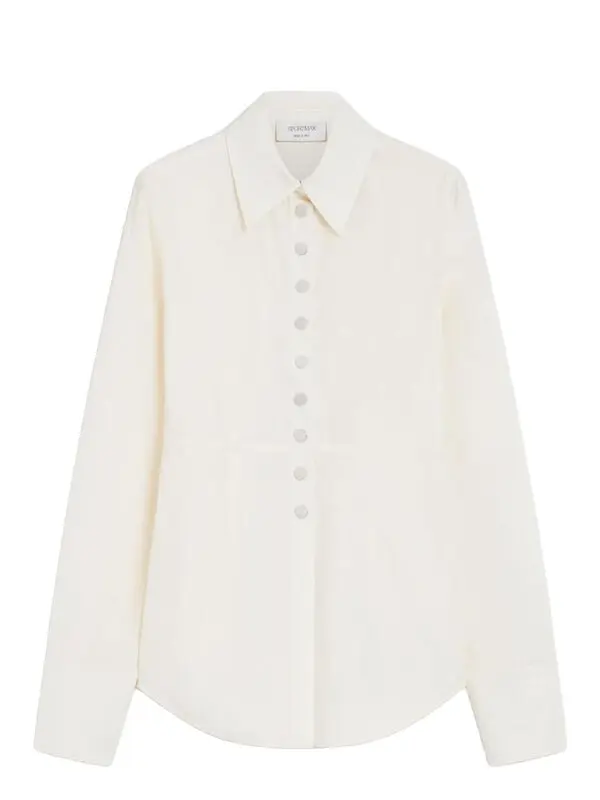 Max Mara Long-sleeved Poplin Shirt - Ivory