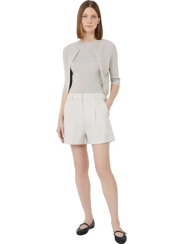 Max Mara Cropped Cotton Cardigan - Ecru