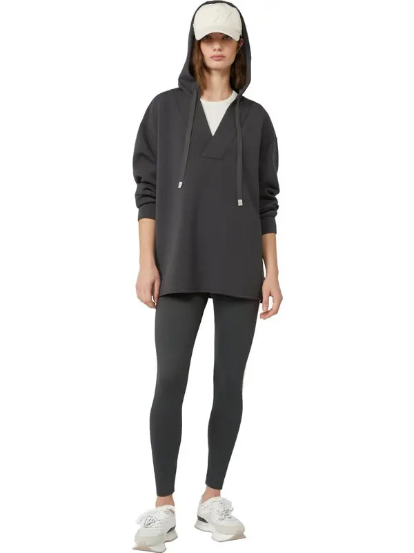 Max Mara Long Scuba Jersey Sweatshirt - Dark Grey