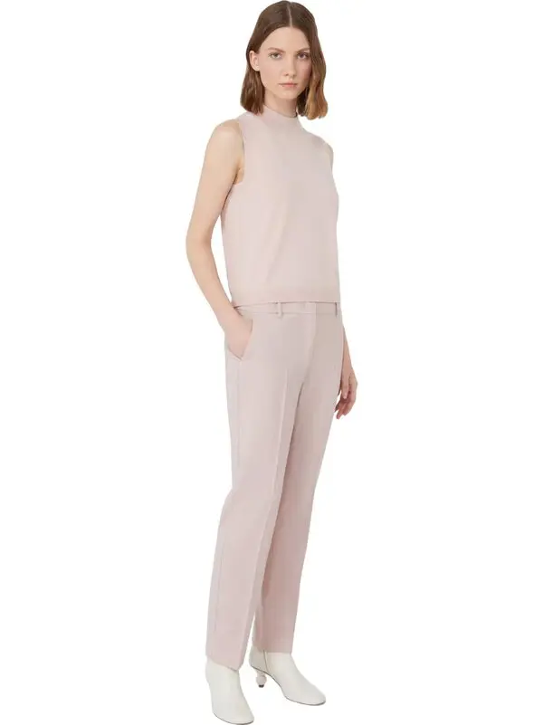 Max Mara Woollen Cloth Cigarette Trousers - Powder
