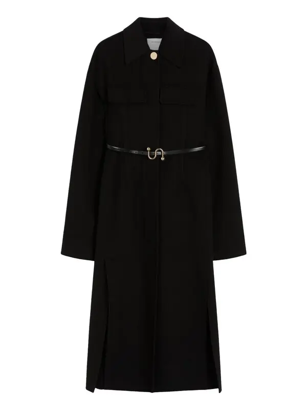 Max Mara Slim-fit Wool Coat - Black