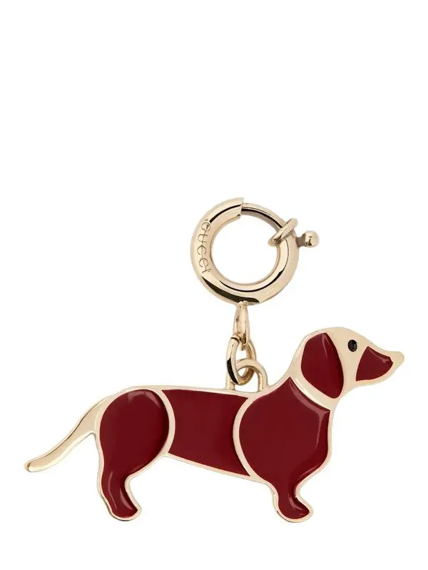 Gucci Dog-shaped Bag Charm - Bordeaux