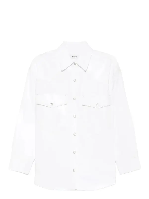 AGOLDE Press-stud Shirt - White