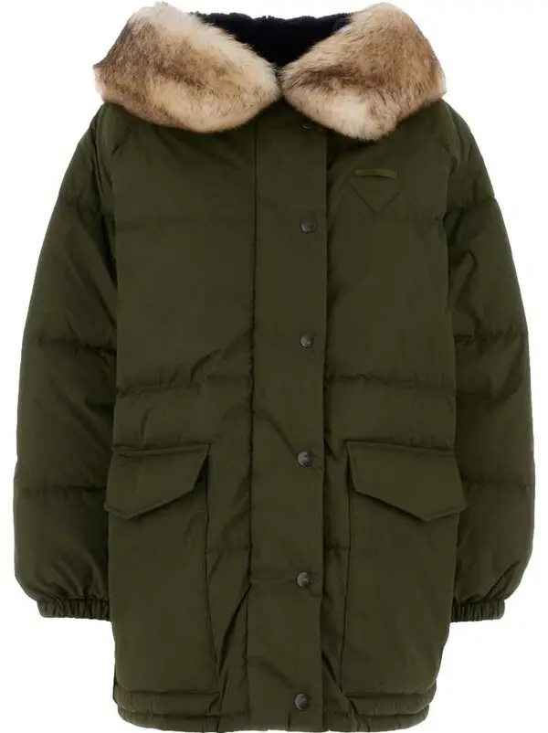 Prada Re-nylon Down Jacket - Green