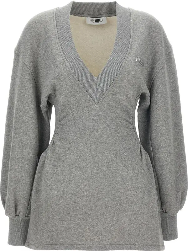 Attico Fleece Mini Dress - Gray