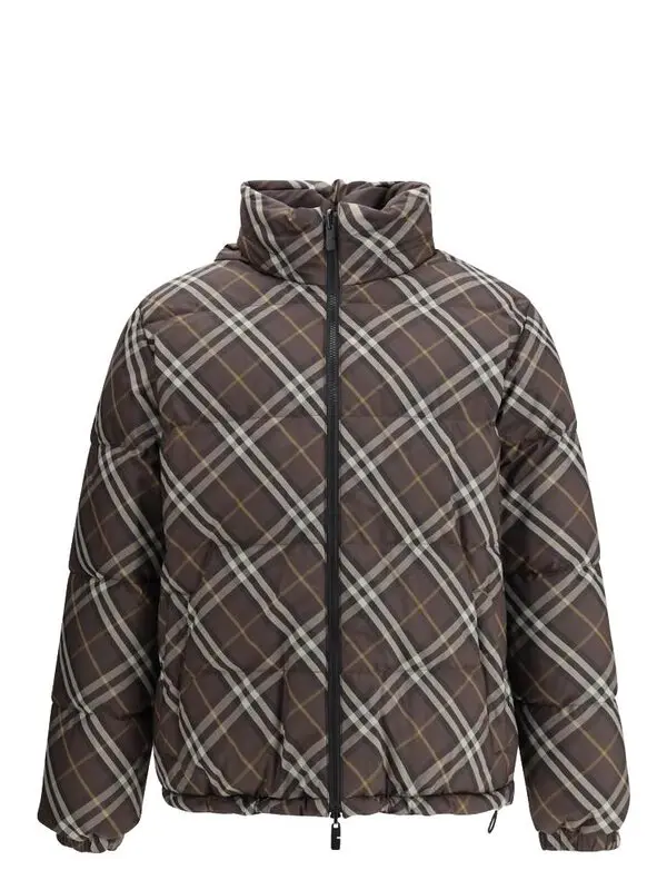 Burberry Reversible Check Snowdon Down Jacket - Brown