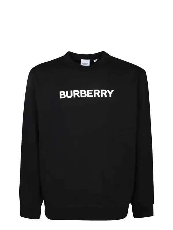 Burberry Cotton Hoodie With Logo - Black