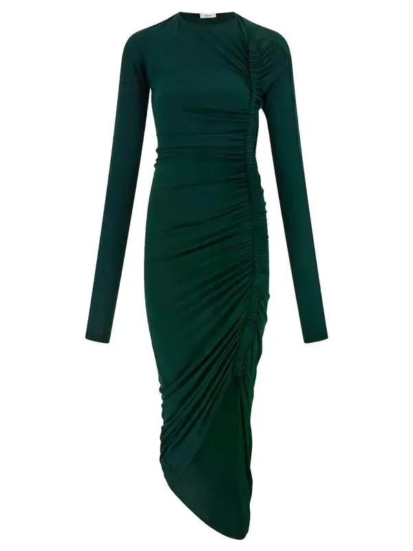 FERRAGAMO Asymmetric Maxi Dress - Green