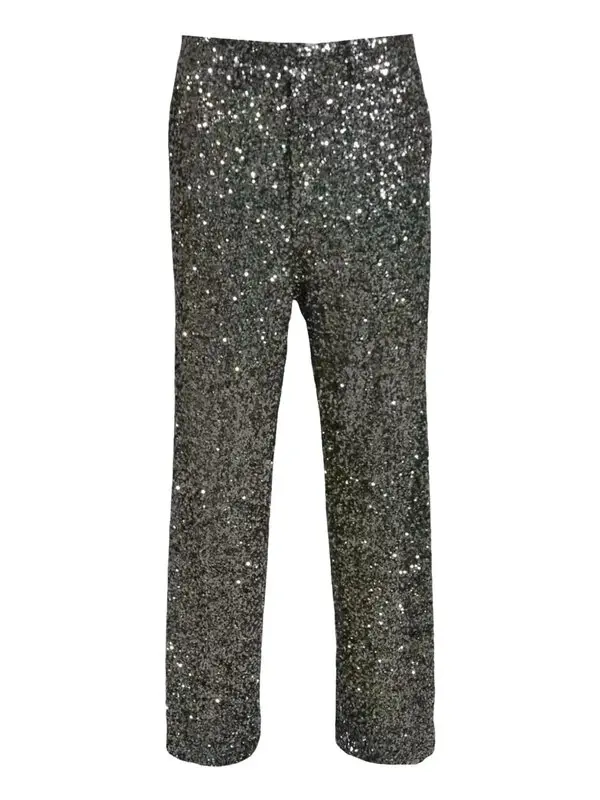NINEMINUTES Sequin-embellished Trousers - Silver
