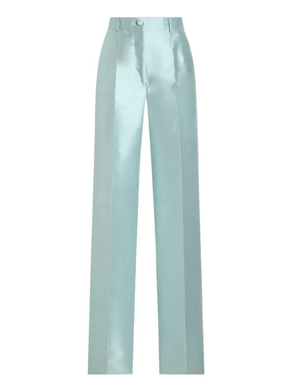 Dolce & Gabbana Shantung Silk Trousers - Blue