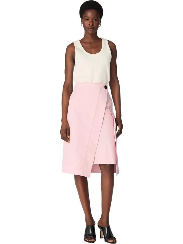 BOTTEGA  VENETA Cotton Twill Wrap Skirt - Camelia