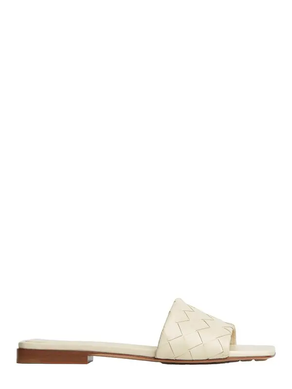 Bottega Veneta Parco Flat Mule - Sea Salt