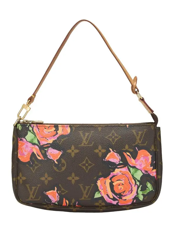 LOUIS VUITTON Stephen Sprouse X Monogram Roses Pochette Accessoires - Brown
