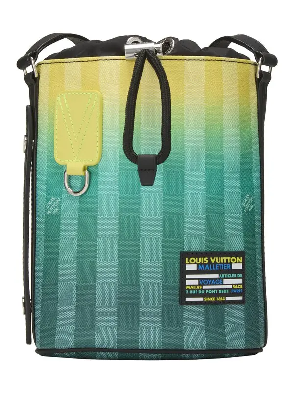 LOUIS VUITTON Limited Edition Damier Stripes Sac Marin - Green