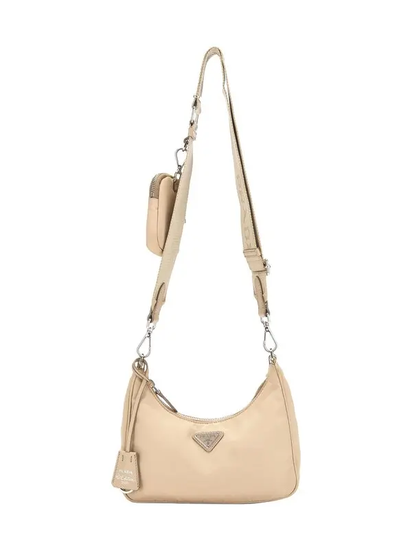 Prada Tessuto Re-edition 2005 Hobo - Beige