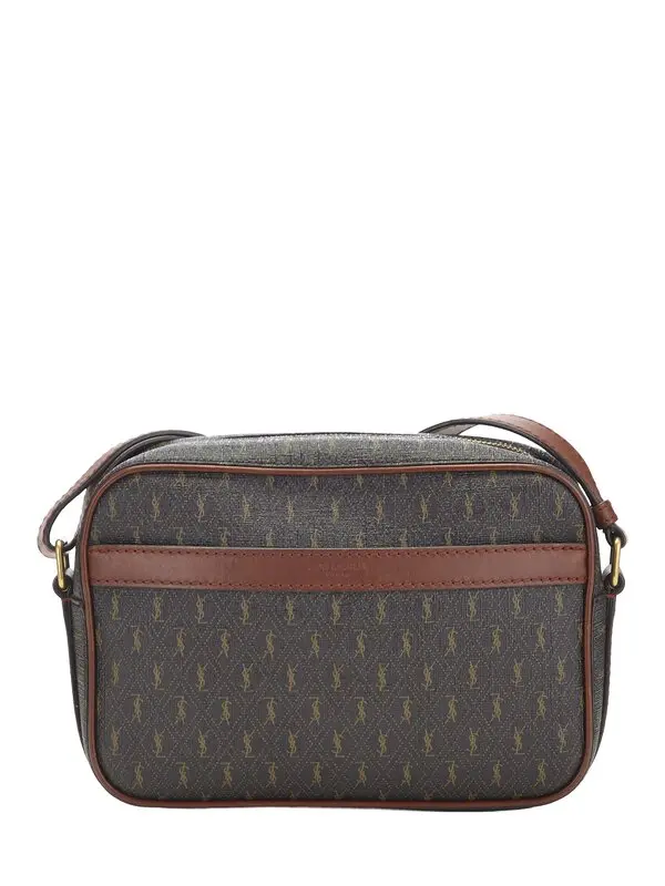 Saint Laurent Coated Canvas Le Monogramme Camera Bag - Brown