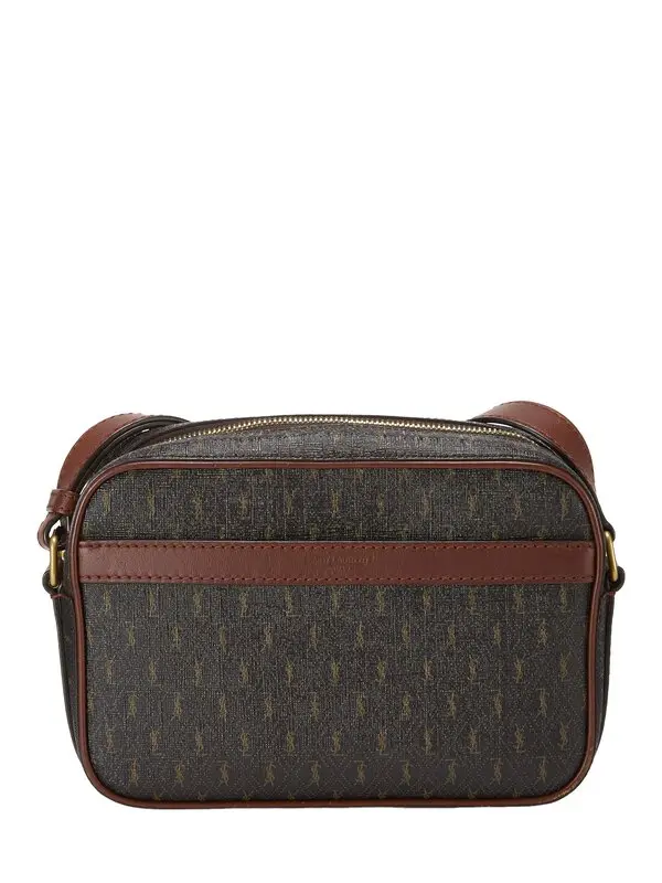 Saint Laurent Coated Canvas Le Monogramme Camera Bag - Brown